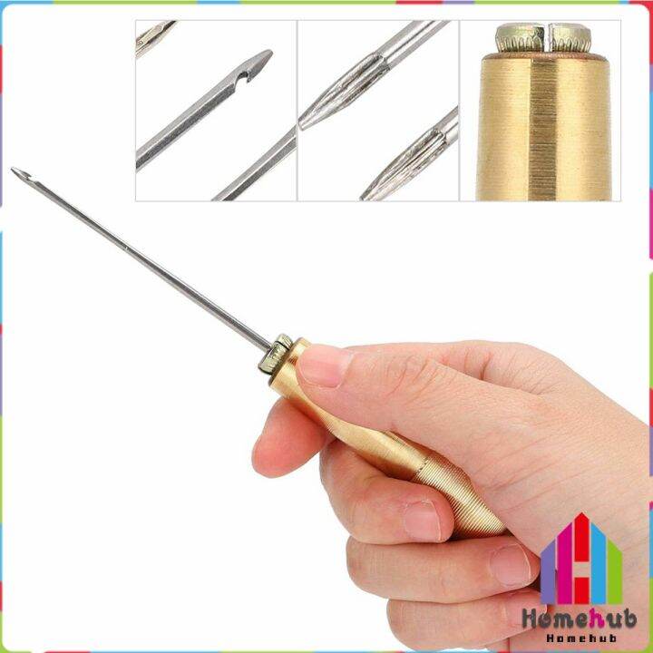 HB Copper Handle Leather Sewing Awl Sewing Needle Awls for Leather Shoe ...