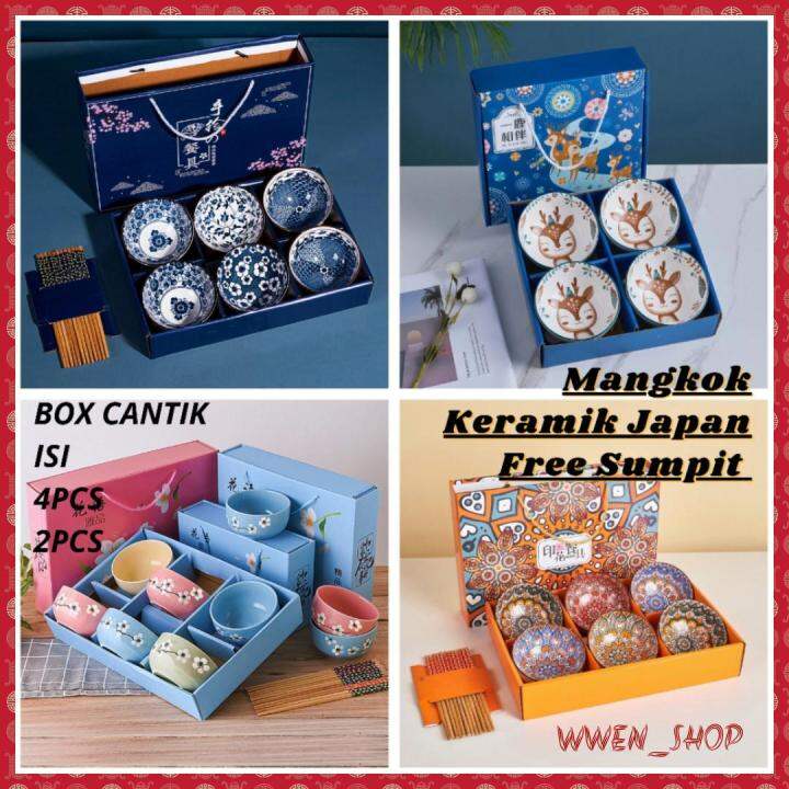 Mangkok set premium peralatan makan/Mangkok set keramik Souvenir ...