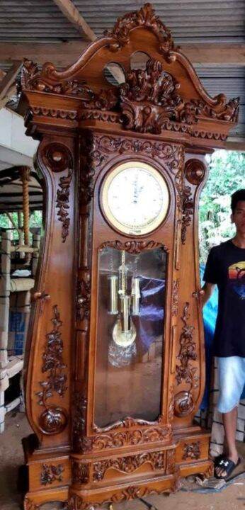 Jam Gandul Berdiri Kayu Jati 90 Cm x 40 Cm x Tinggi 220 Cm | Lazada ...