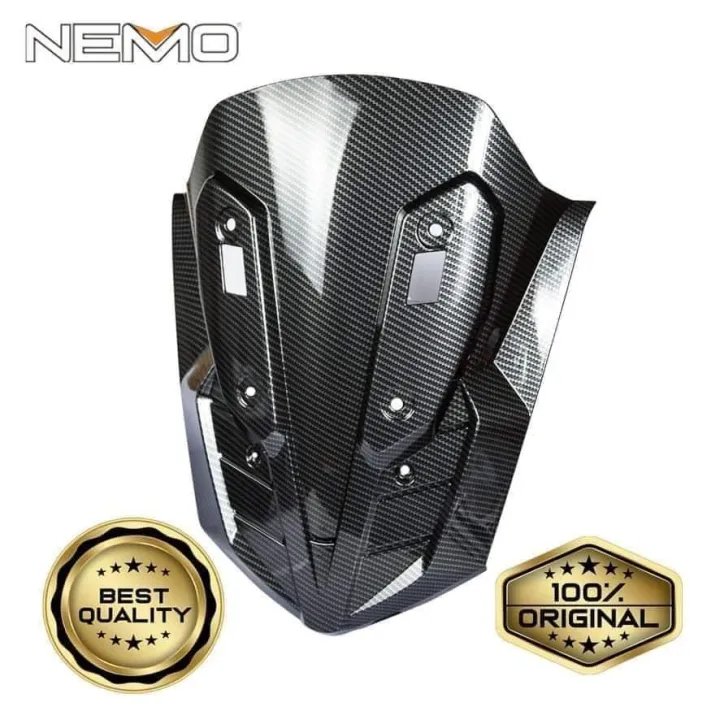 CARBON FRONT PANEL COWLING COVER WINDSHIELD CHEST HYDRO DIP FOR NMAX V2 ...