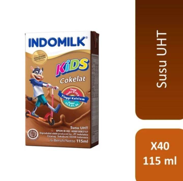 Susu UHT INDOMILK Kids 115ml 1 Karton isi 40pcs - Rasa COKLAT | Lazada Indonesia