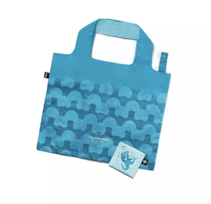 Starbucks Loqi Siren bag tote bag mermaid blue | Lazada PH