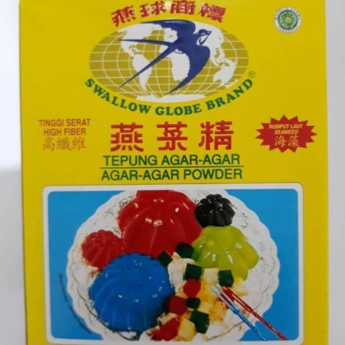 AGAR AGAR SWALLOW GLOBE PLAIN MERAH HIJAU 1BOX | Lazada Indonesia