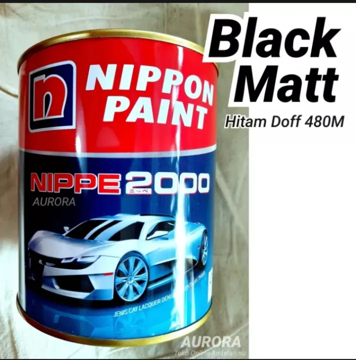 BLACK MATT CAT NIPPE NIPPON PAINT HITAM DOFF 1KG | Lazada Indonesia
