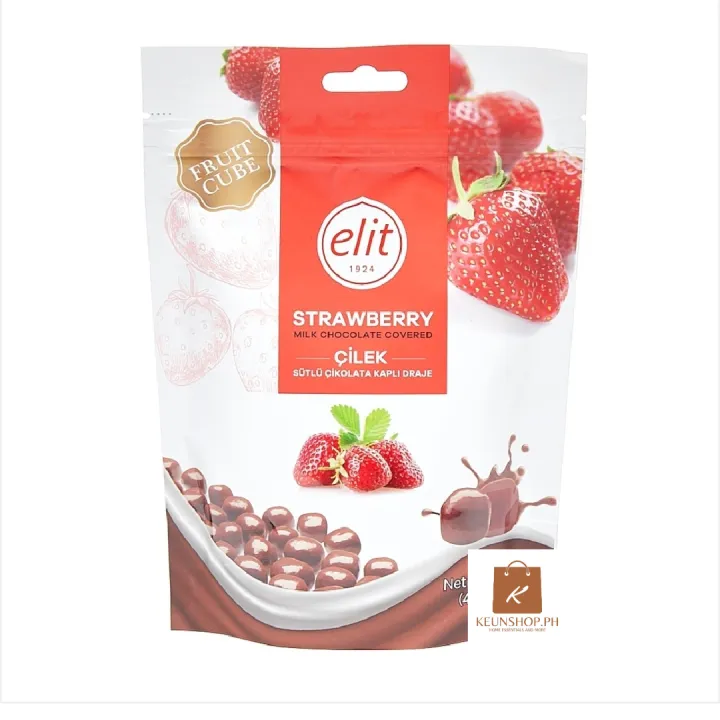 Elit Milk Chocolate Covered Strawberry Cubes 125g | Lazada PH