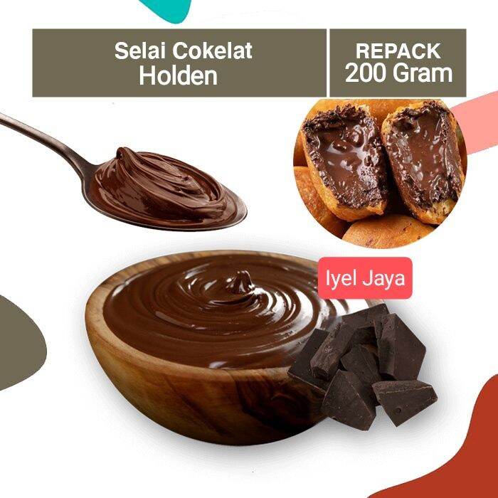 Selai coklat Pasta Holden repack 200gram filling cokelat isian roti ...