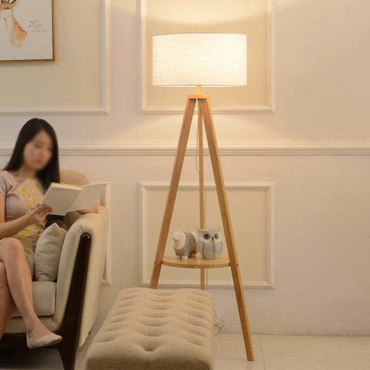 Lampu Lantai 3 Kaki Dengan Rak Penyimpanan Lampu Minimalis | Lazada ...