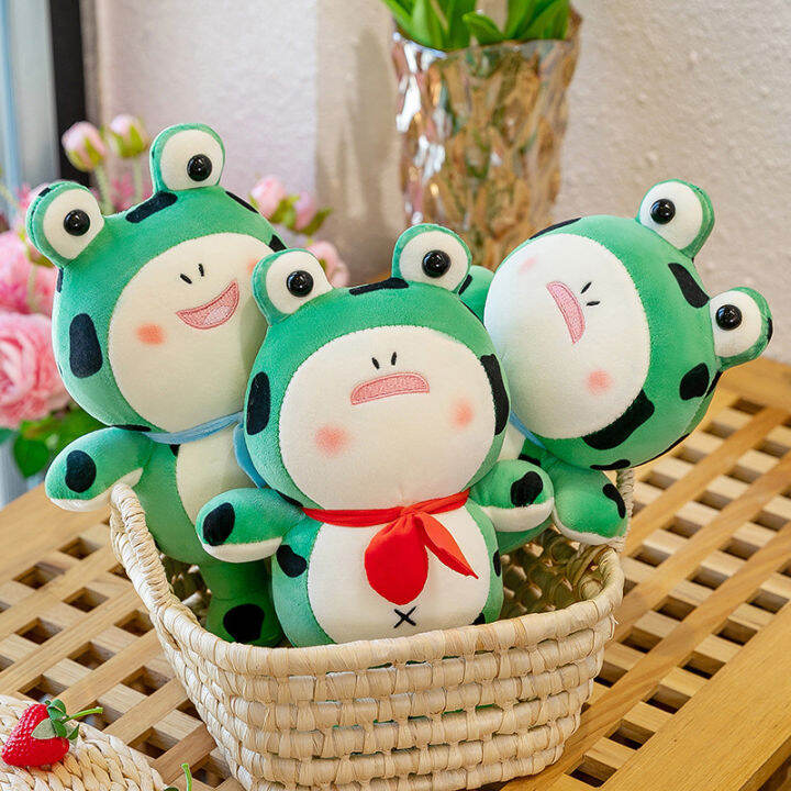 Kiddo zone Cartoon Standing Frog Plush Toy Cute Stuffed Animals Cute ...