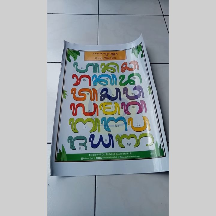 Poster Hanacara Aksara Bali (Aksara Wreastra) | Lazada Indonesia