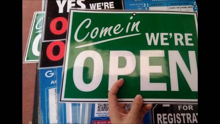 Laminated Open/Close Signage (Back to Back) | Lazada PH