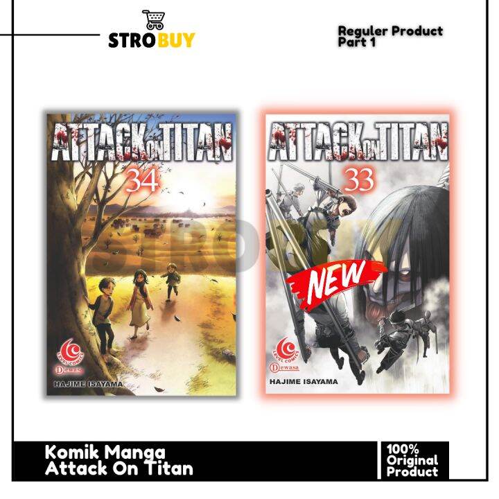 Komik Manga Attack on Titan 1 - 34 | Lazada Indonesia