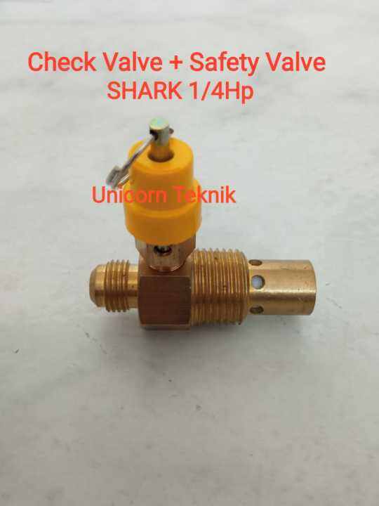 CHECK VALVE + SAFETY VALVE KOMPRESSOR SHARK 1/4HP | Lazada Indonesia