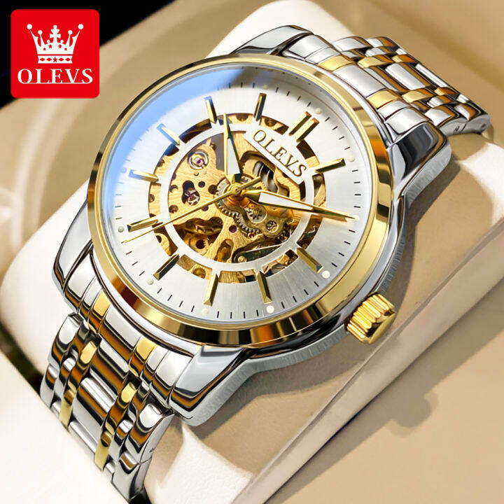 OLEVS Automatic Men's Watch Waterproof Original Tourbillon Mechanical ...