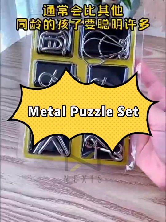 Metal Steel Puzzle Set Early Learning IQ EQ Brain training Mind Brain ...