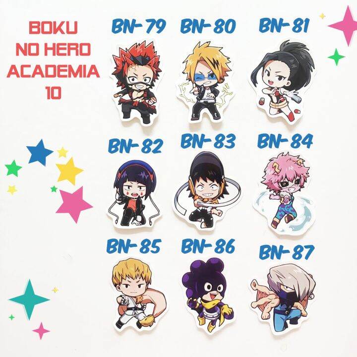 Sticker Anime Boku no Hero Academia 10 My Hero Academia Merchandise ...