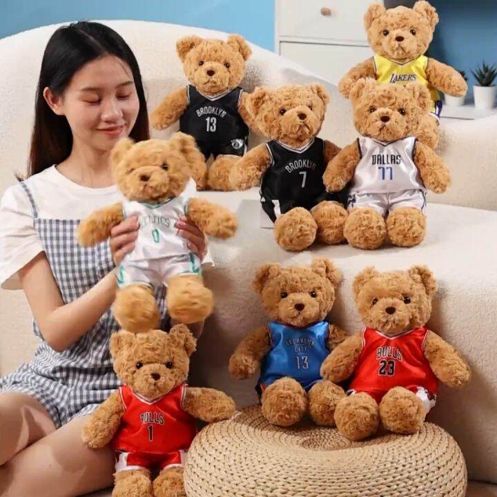 Orange Deer Basketball Fans Gifts NBA Jersey Bear Plush Toy Cool Sport ...