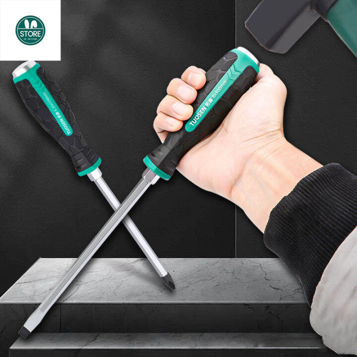 Multipurpose screwdriver 6-inch slotted cross screwdriver capable of ...