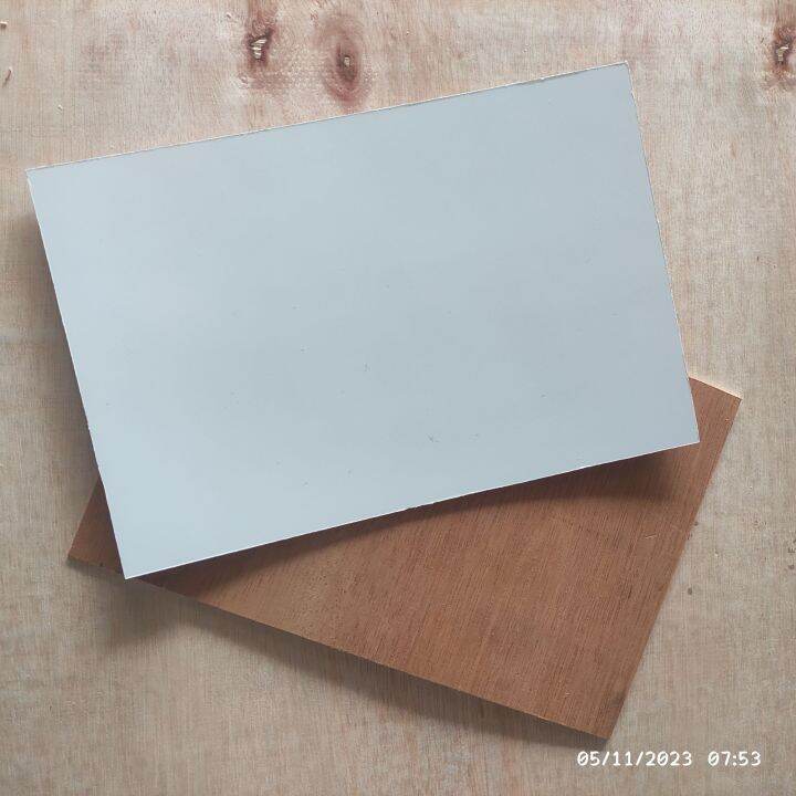 triplek melamin putih kilap ukuran 50 cm x 50 cm, 3mm varian cap kunci ...