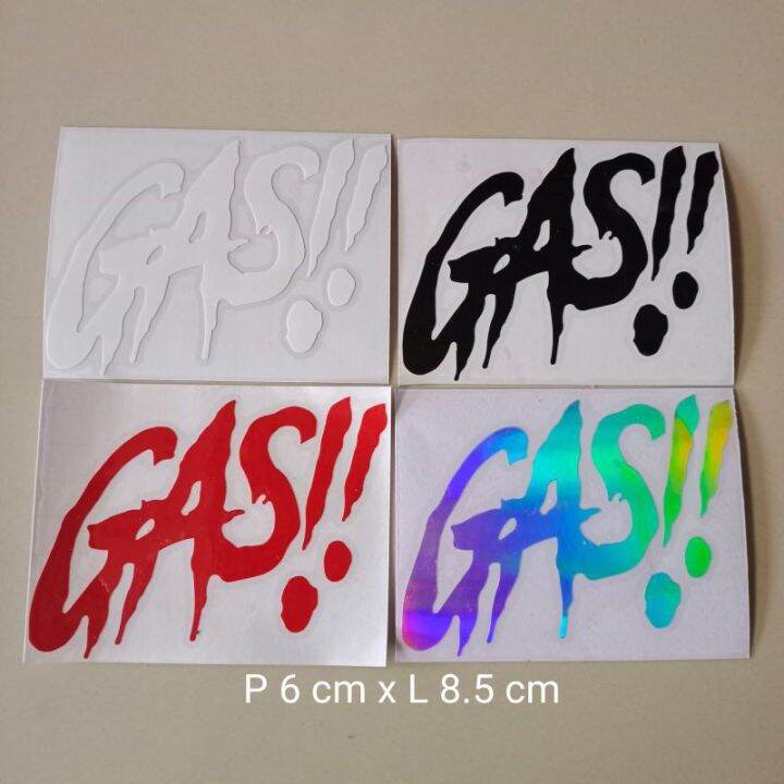 stiker cutting, GAS !!, stiker GAS !!, motor, helm viral | Lazada Indonesia