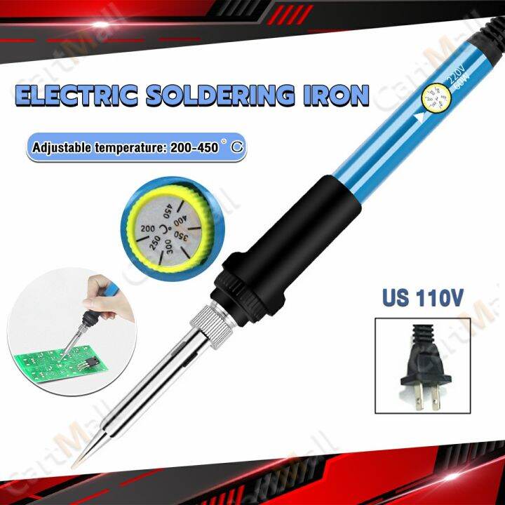 Electric Welding Soldering Iron Temperature Adjustable US110V 60W ...