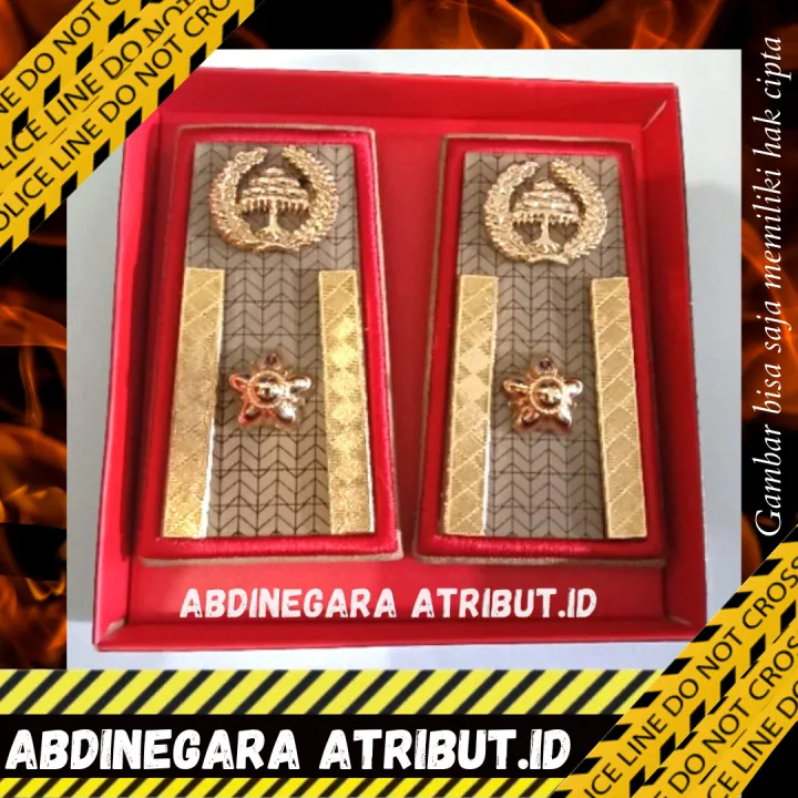 Pangkat ASN PNS Golongan 4A Mika Kilap Lis bordir terbaru Atribut Best ...