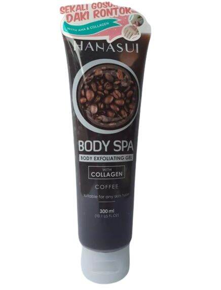 Hanasui Body Spa Exfoliating Gel Kopi With Collagen - 300 ML / Body Spa ...