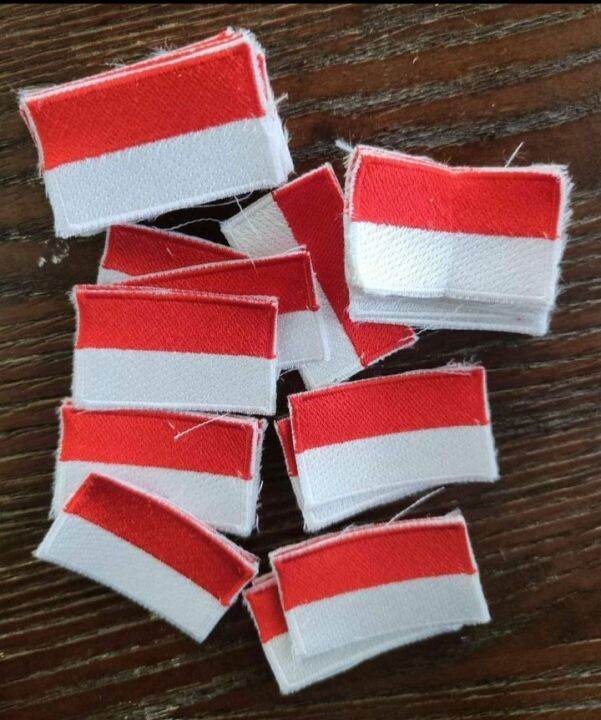 Bet bendera merah putih buat seragam ukuran 5x3 cm | Lazada Indonesia
