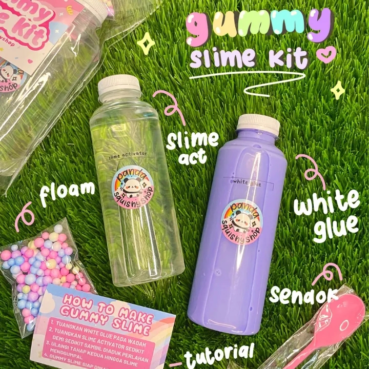gummy slime kit by pandasquishyshop / tofu slime kit/ pudding slime kit ...