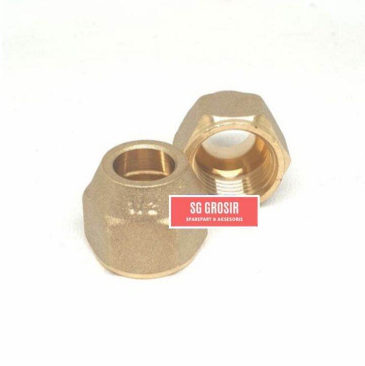 Nut nepel AC 1/2 Kuningan / mur nepel | Lazada Indonesia