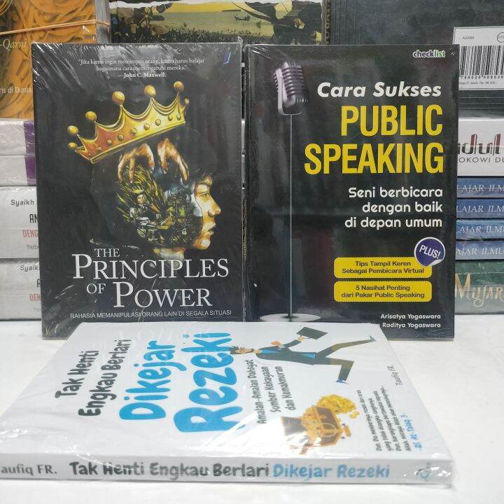 Paket 3 buku the principles of power, cara sukses public speaking, dan ...