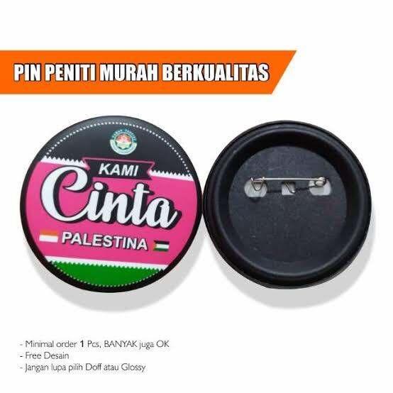 PIN PENITI HITAM CUSTOM / PIN PENITI BULAT / PIN PENITI KALENG / PIN ...