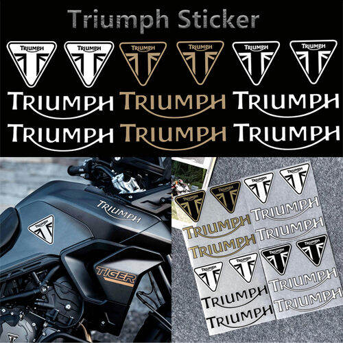 Reflective Triumph Motorcycle Stickers Fuel Tank Body Helmet Decals for ...