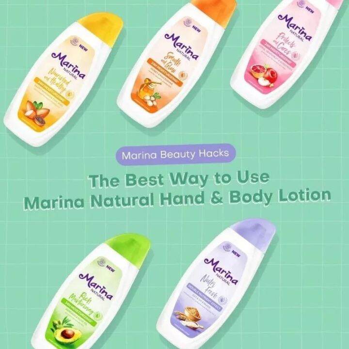 MARINA Natural Hand&Body Lotion 188ml | Body&Lotion Marina 188ml | Lazada Indonesia