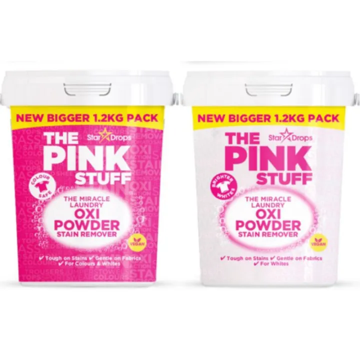 The Pink Stuff The Miracle Laundry OXI Powder Stain Remover for Whites ...