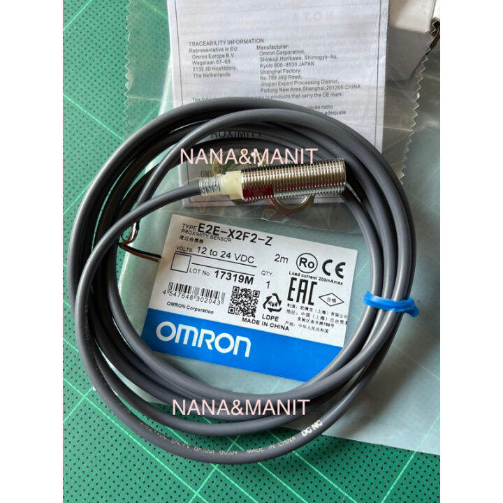 E2E-X2F2 / E2E-X2F2-Z ระยะจับโลหะ 2mm หัว12mm 3สาย PNP NC 12V-24VDC ...