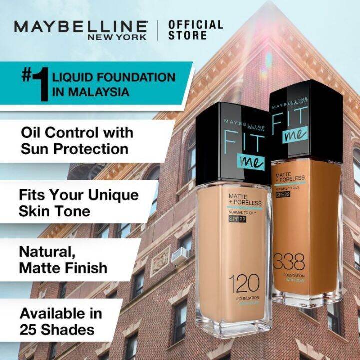 Fitme Matte+Poreless Foundation With Pump-Pam 30ml | Lazada