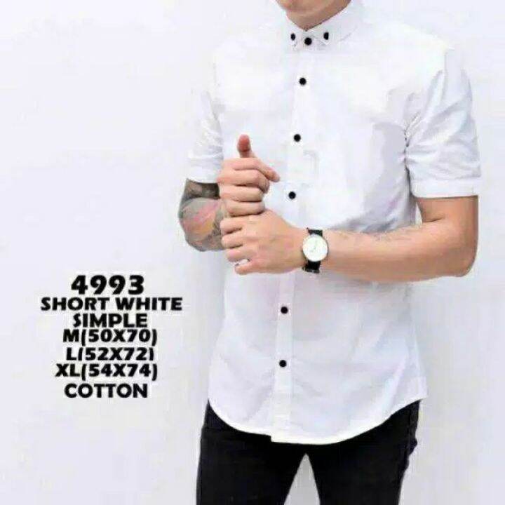 HEM POLOS LENGAN PENDEK PUTIH HEM KERJA RESMI | Lazada Indonesia