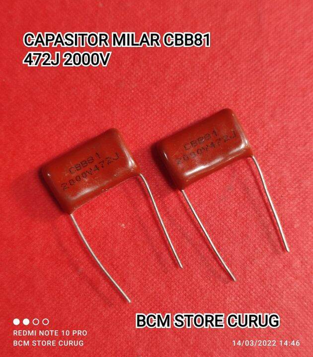 CAPASITOR MILAR CBB81 472J 2000V 2KV | Lazada Indonesia