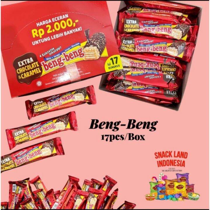 beng beng extra coklat & karamel 1 box isi 17 | Lazada Indonesia