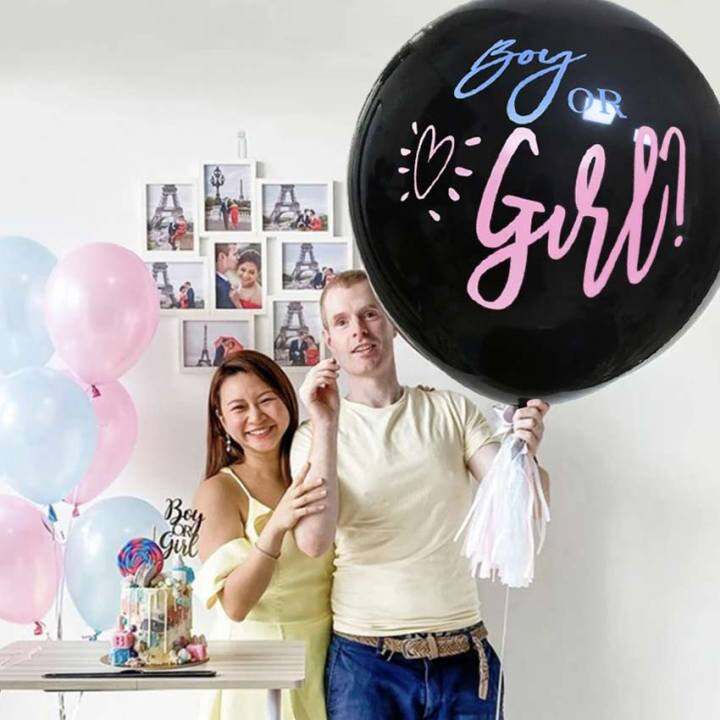 Balon Gender Latex Gender Reveal Boy Or Girl Balon Karet Besar Balon ...