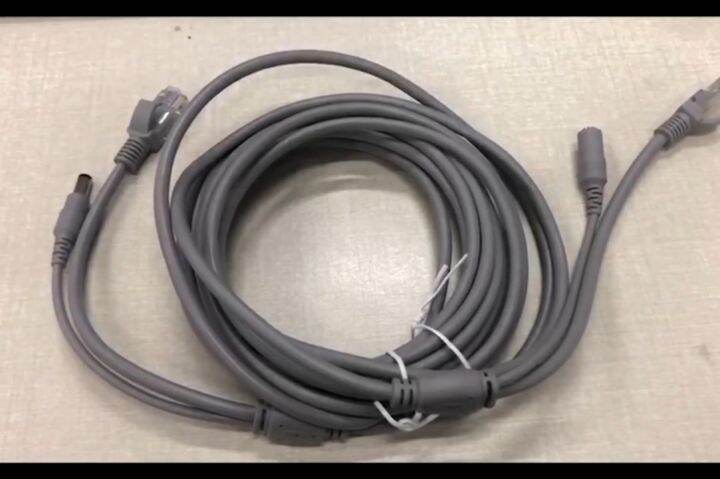 RJ45 Plus DC Power Extension Ethernet CCTV Cable LAN Cable For POE IP ...