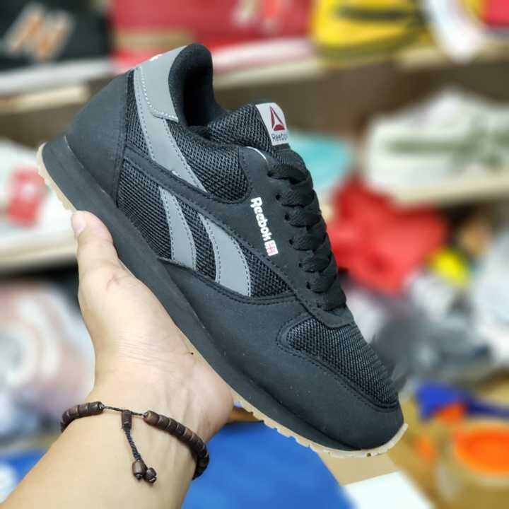 SEPATU REBOK CLASSIC PRIA BLACK HIGH QUALITY PREMIUM DENGAN DESAIN ...