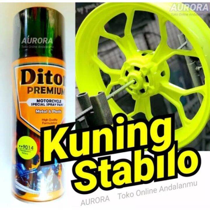 Pilok Pylox Cat Semprot Diton Premium Flourescent Yellow **9014 Flourescent Kuning Stabillo ...