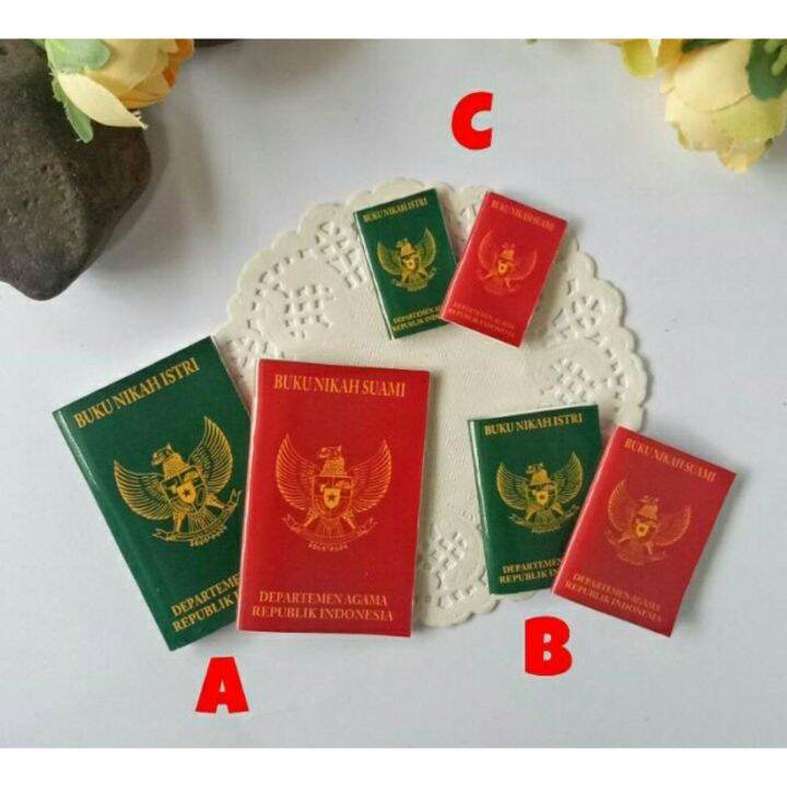 REPLIKA BUKU NIKAH HIASAN MAHAR/BUKU NIKAH MINI ( 5 PASANG CAMPUR ...