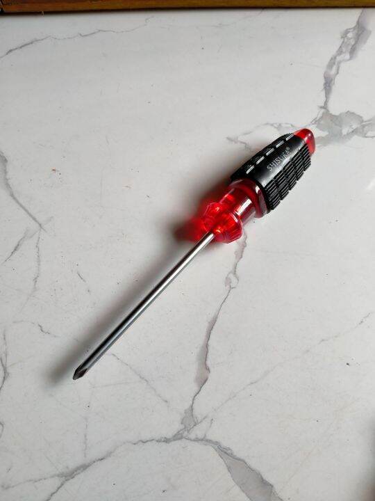 obeng gagang karet plus minus obeng kembang obeng min 5 inchi | Lazada ...