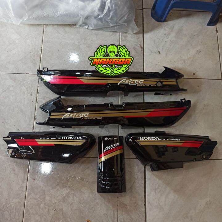 cover body astrea grand bulus warna gold merah | Lazada Indonesia