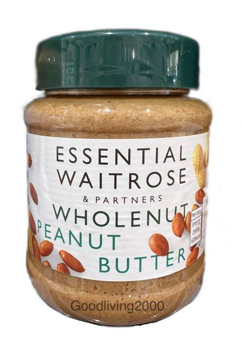 (Free shipping) Essential Waitrose Wholenut Peanut Butter 340 g เนยถั่ว ...