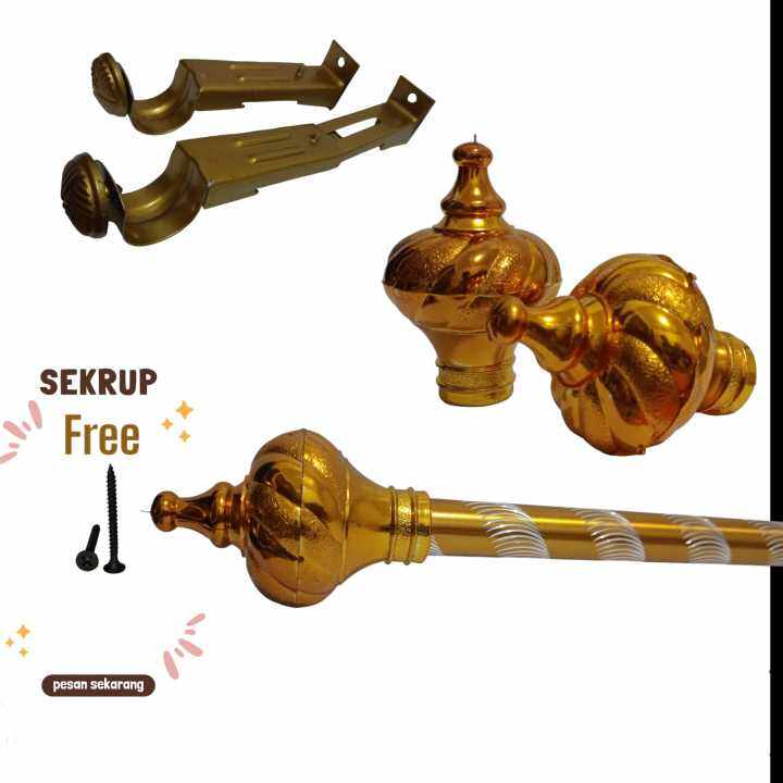 [DEHAVIN] BATANG ROLLET GORDEN SOKA GOLD FULLSET TIANG GORDEN 50 CM ...