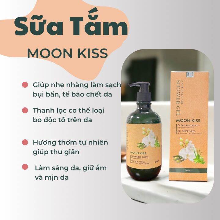 Sữa Tắm Moon Kiss Thơm Dịu Sạch Sẽ Ngăn Ngừa Mụn Lưng, Viêm Nang Lông ...