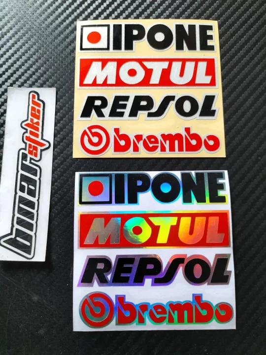 STIKER CUTTING TULISAN CAMPURAN IPONE. REPSOL. MOTUL | Lazada Indonesia